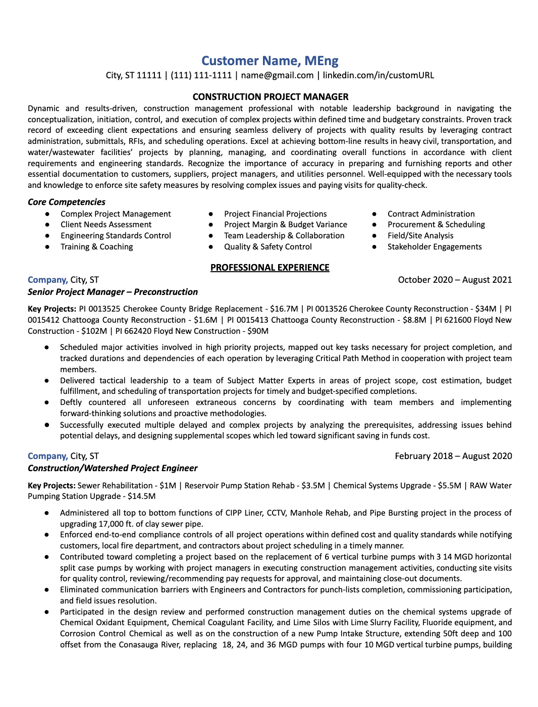 Samples - Highered Resume Pros