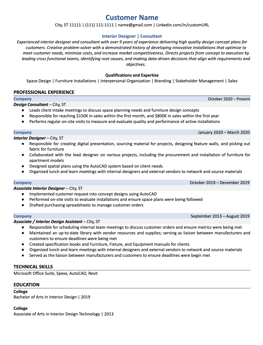 Samples - Highered Resume Pros